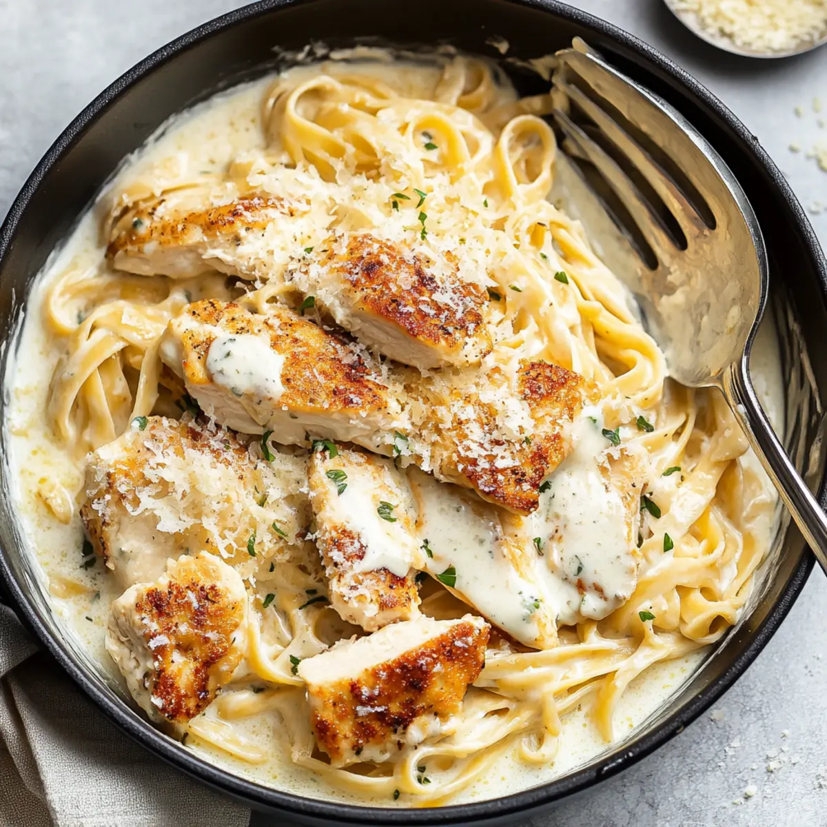 10 Minute Creamy Chicken Alfredo Gooey Garlic Chicken Alfredo Dream ...